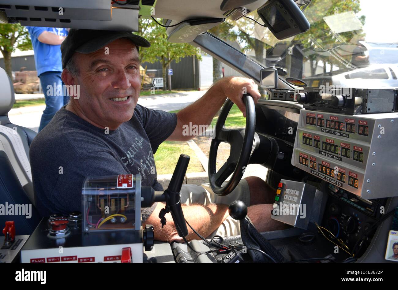DeLorean cars owners rally, DeLorean classic car DMC-12, Britain. UK ...