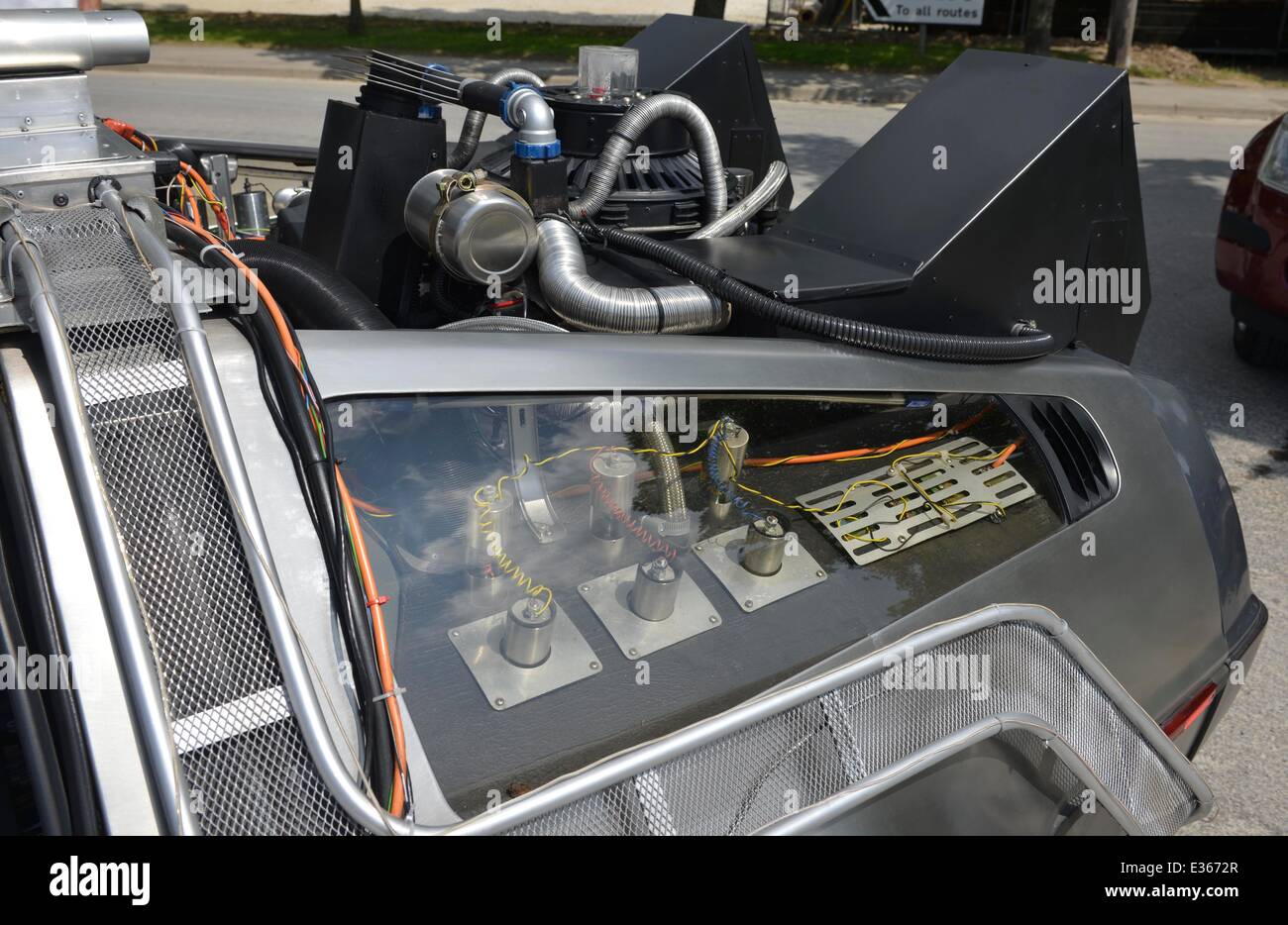 DeLorean cars owners rally, DeLorean classic car DMC-12, Britain. UK ...