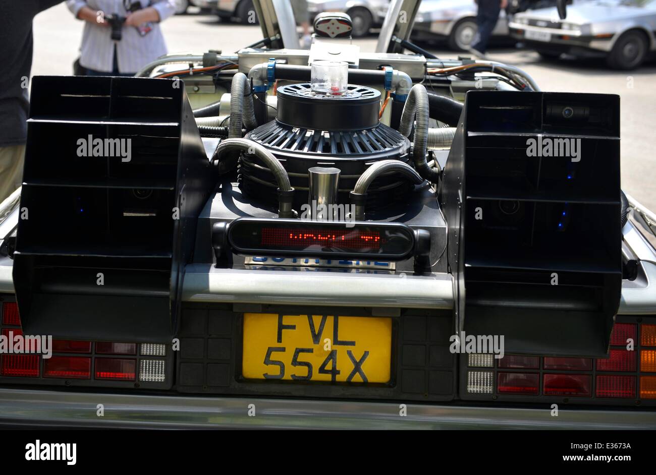 DeLorean cars owners rally, DeLorean classic car DMC-12, Britain. UK ...