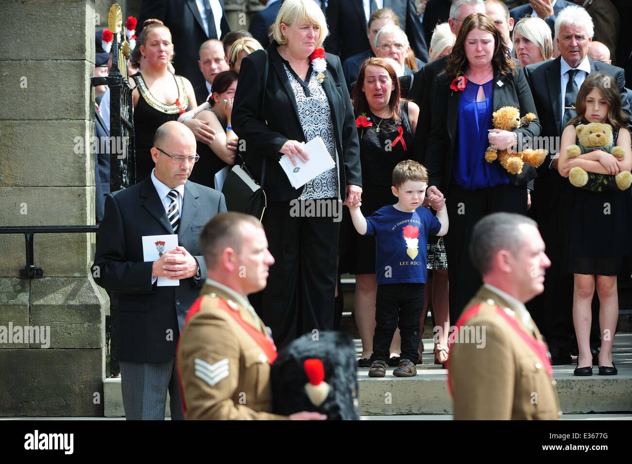 The funeral of Drummer Lee Rigby at Bury Parish Church Featuring: Lyn ...