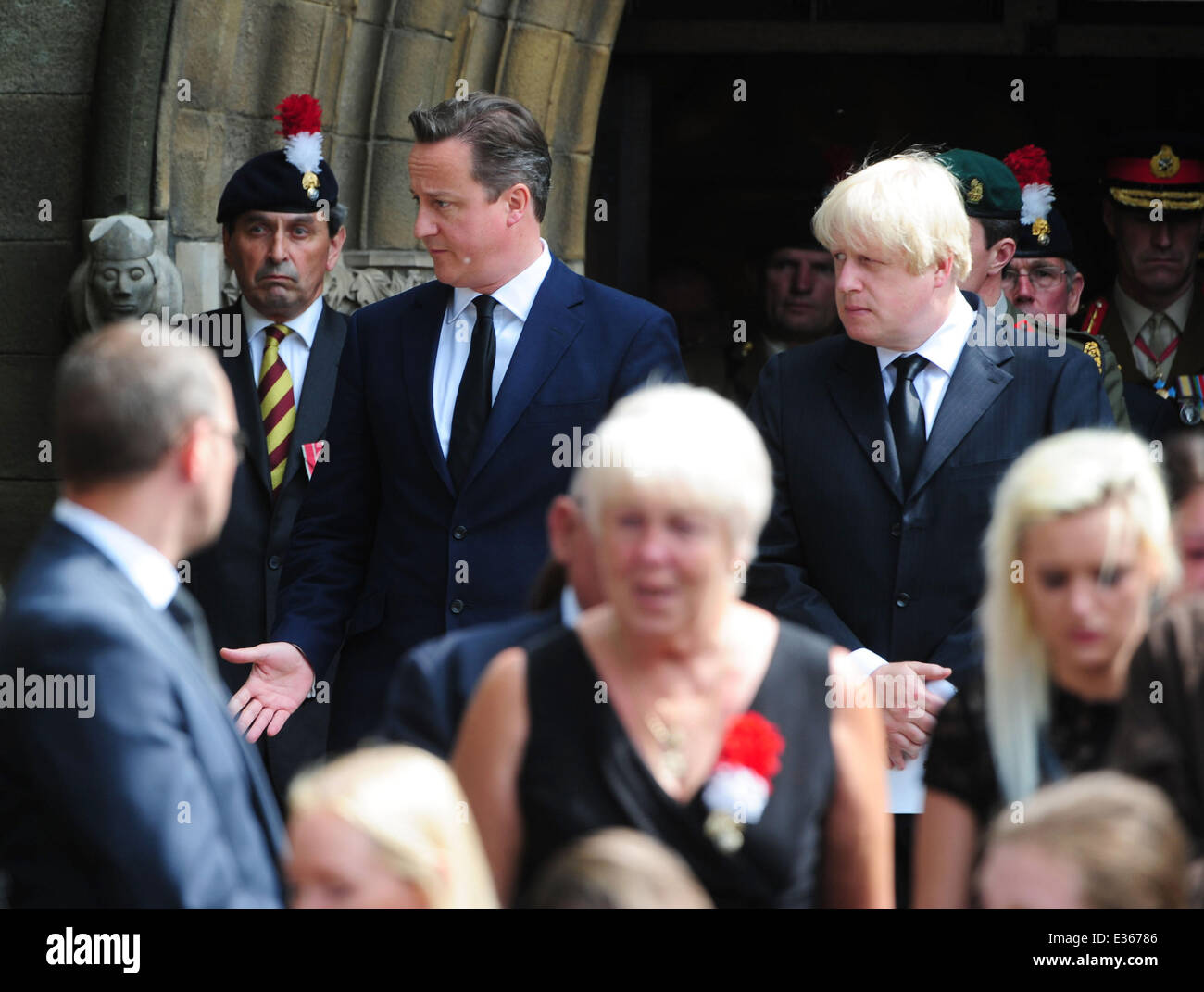 The funeral service of Drummer Lee Rigby. Soldiers lined the streets ...