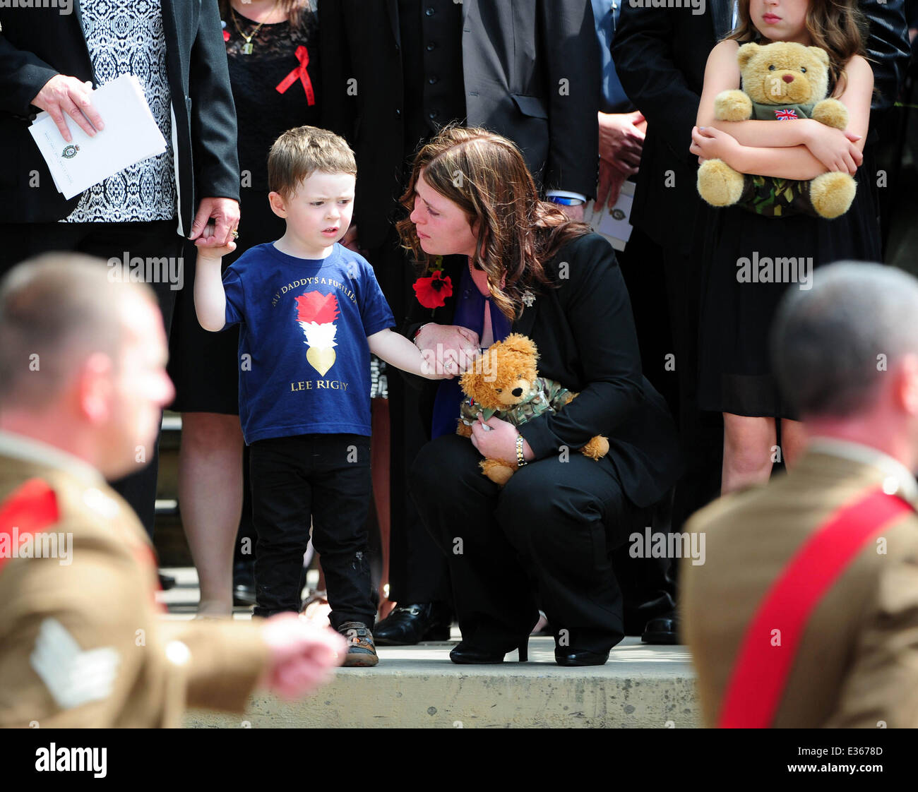 The funeral service of Drummer Lee Rigby. Soldiers lined the streets ...