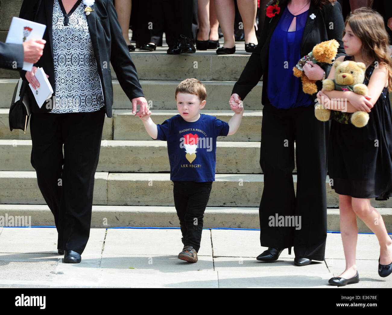 The funeral service of Drummer Lee Rigby. Soldiers lined the streets ...
