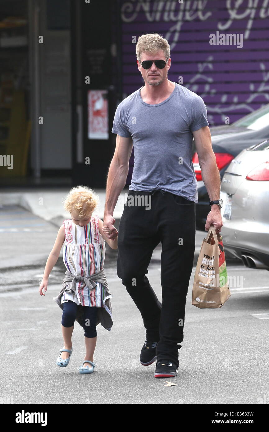 Eric Dane out with his daughter in West Hollywood Featuring: Eric Dane ...