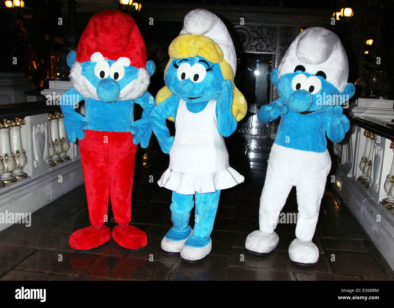 'The Smurfs 2' photocall at Eiffel Tower Bridge inside Paris Las Vegas ...