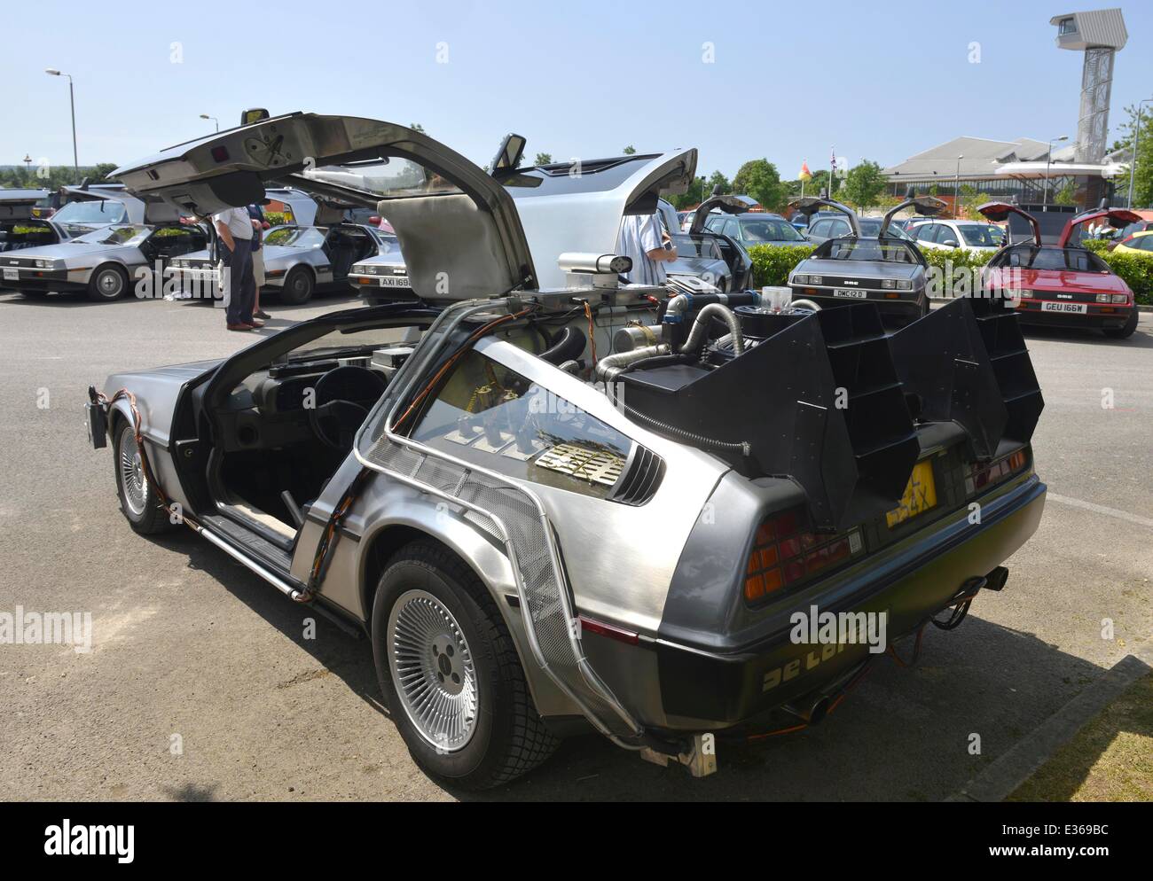 DeLorean cars owners rally, DeLorean classic car DMC-12, Britain. UK ...