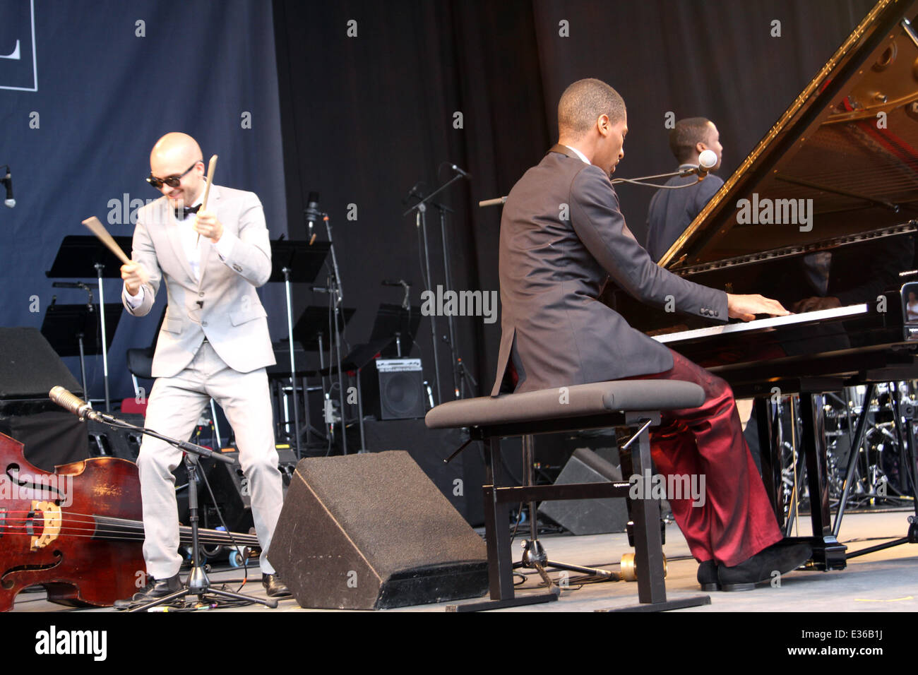 Nice Jazz Festival 2013. Featuring: Jon Batiste and the drumer John ...