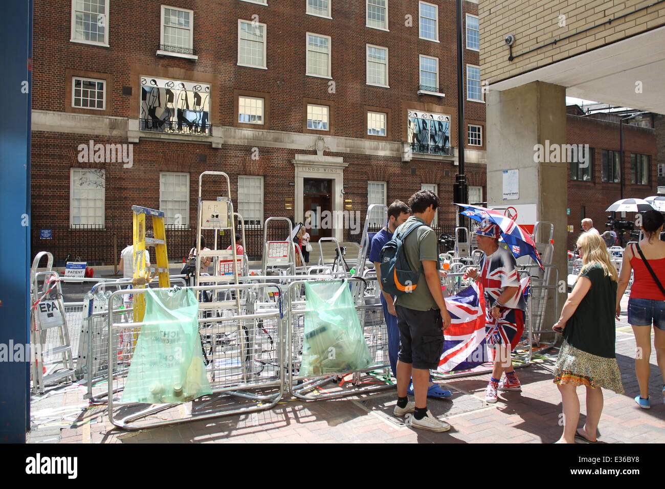 Scenes outside The Lindo Wing at St Marys Hospital as the UK prepares ...