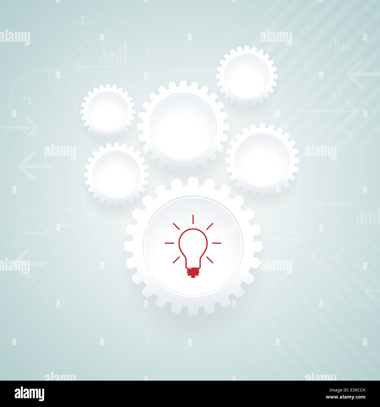 Vector illustration of working idea gear concept Stock Photo - Alamy