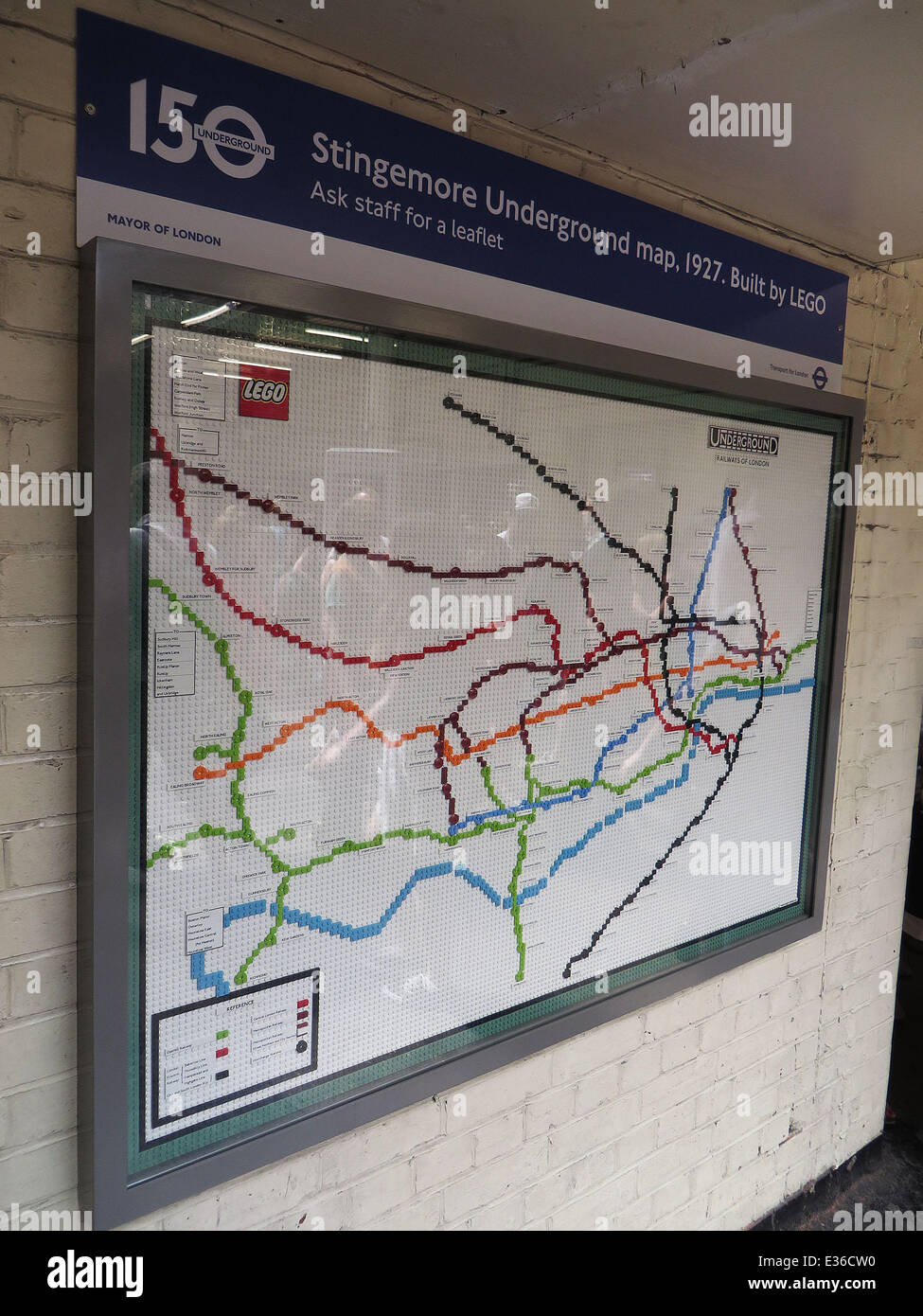 The London Underground Tube map made out of Lego located in South ...