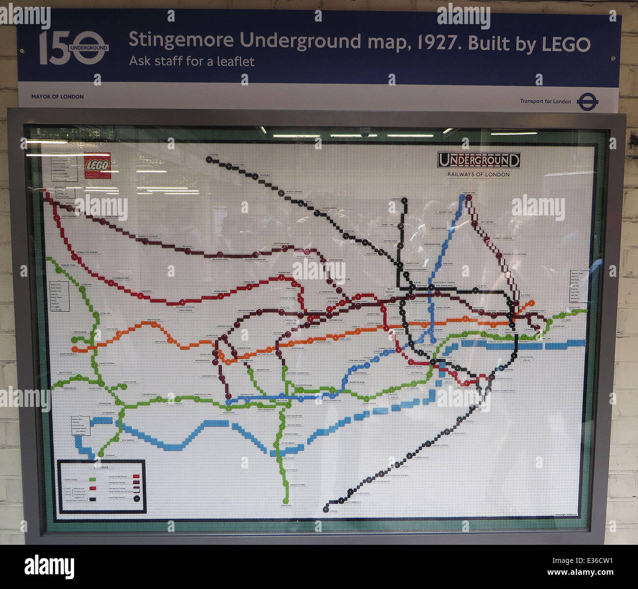 The London Underground Tube map made out of Lego located in South ...