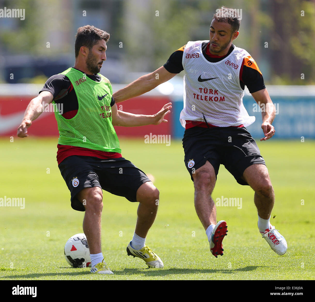 Galatasaray football team players training in Birmingham Featuring ...
