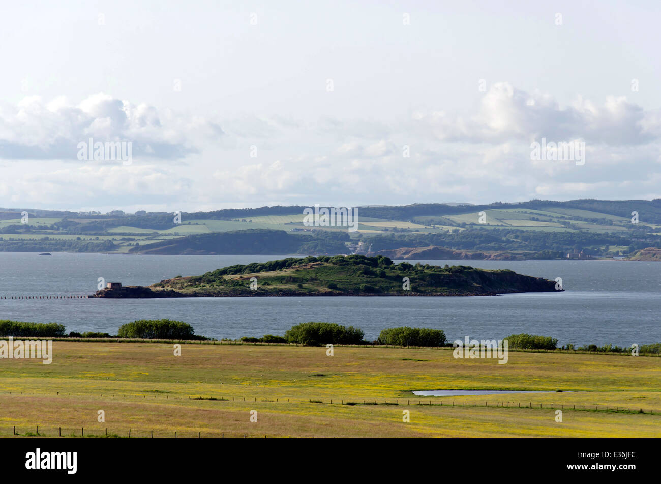 Cramond Island from the grounds of Lauriston Castle in Edinburgh ...