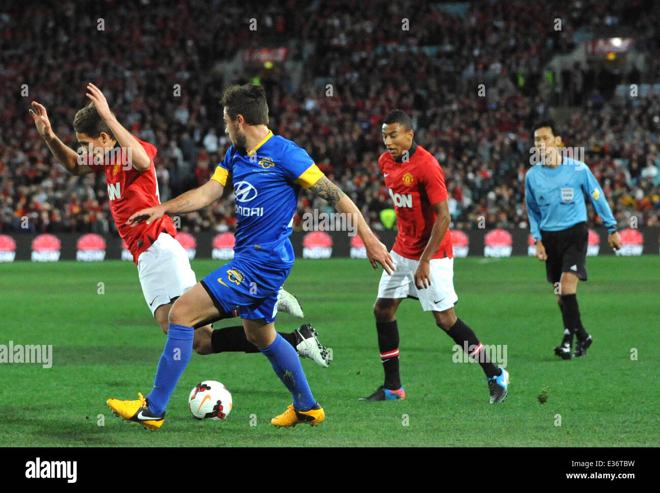 Manchester United play Australia's A-League All Stars during their 2013 ...