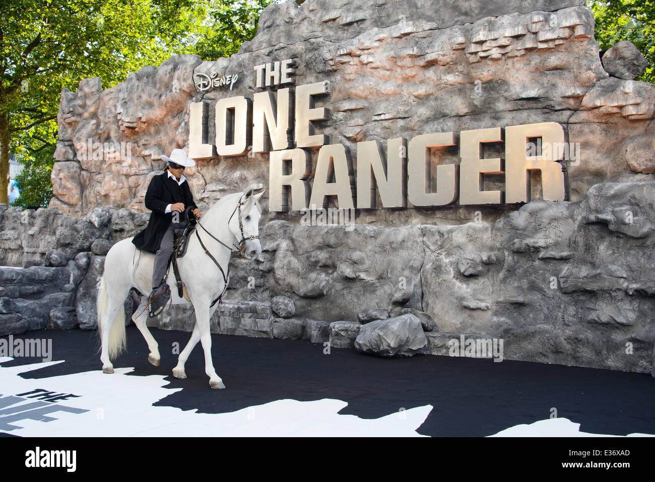 Disney's 'The Lone Ranger' UK Film Premiere Featuring: Silver the horse ...