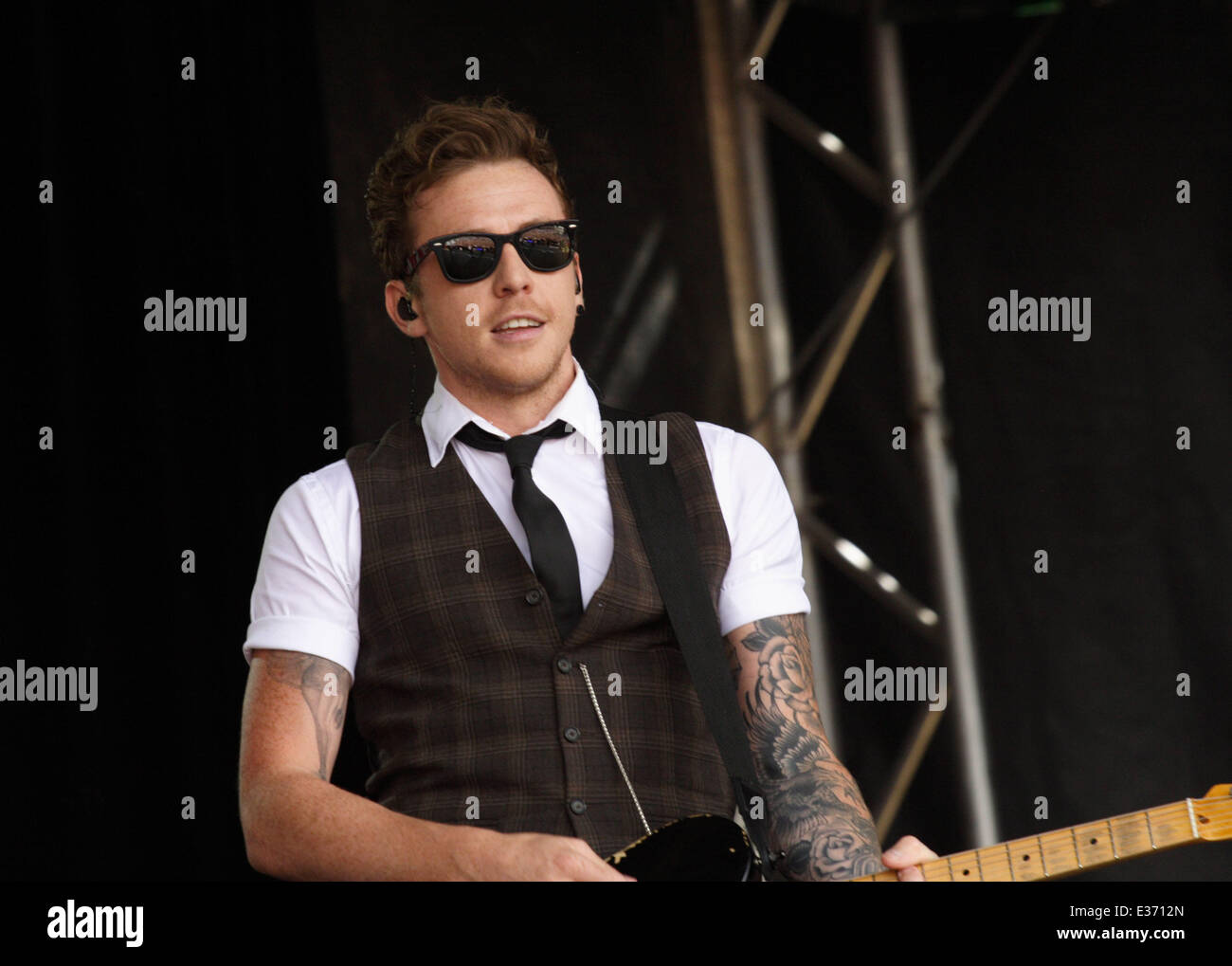 20 July 2013 - Danny Jones of McFly performing during Day 2 of Music On ...