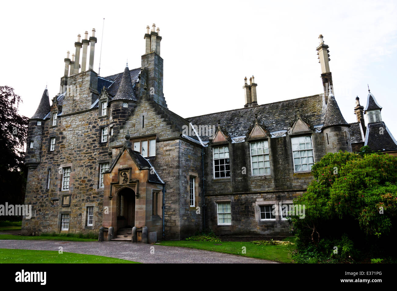 The front of Lauriston Castle in Edinburgh, Scotland Stock Photo - Alamy