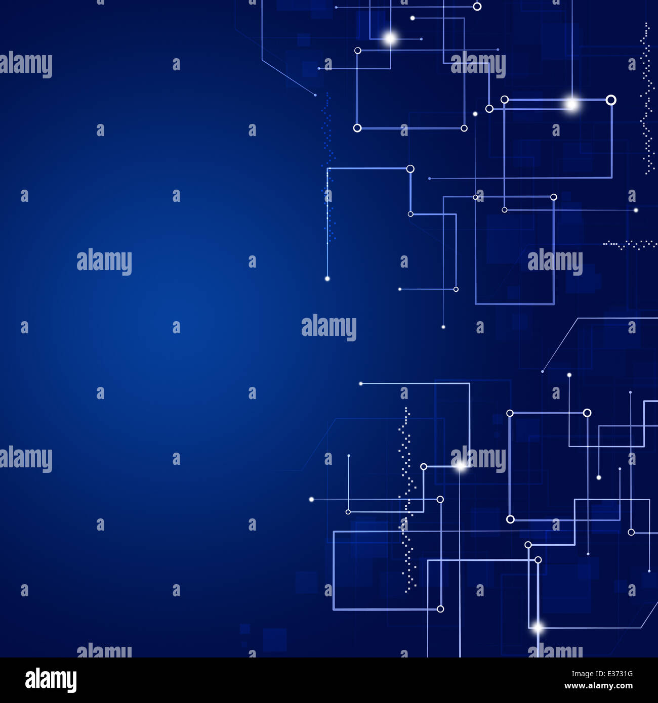 abstract technology lines and lights blue background Stock Photo - Alamy