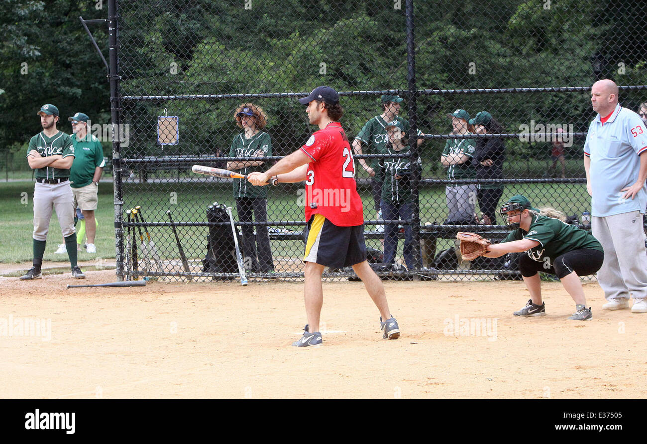 Rock Of Ages vs Once Broadway Show League Softball Game held at the ...