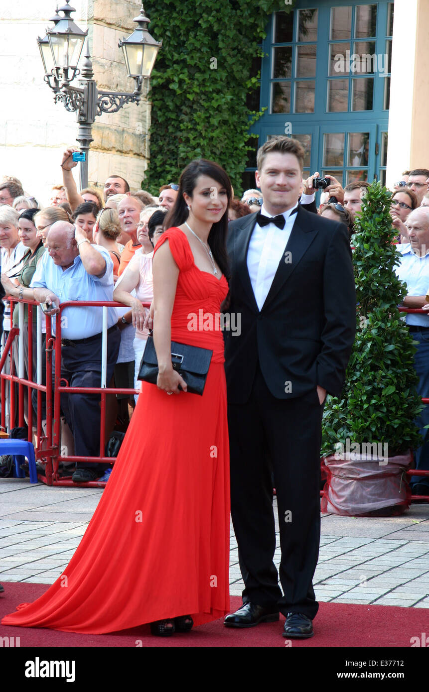 Guests attend the opening of the 2013 Bayreuth Festival Featuring ...