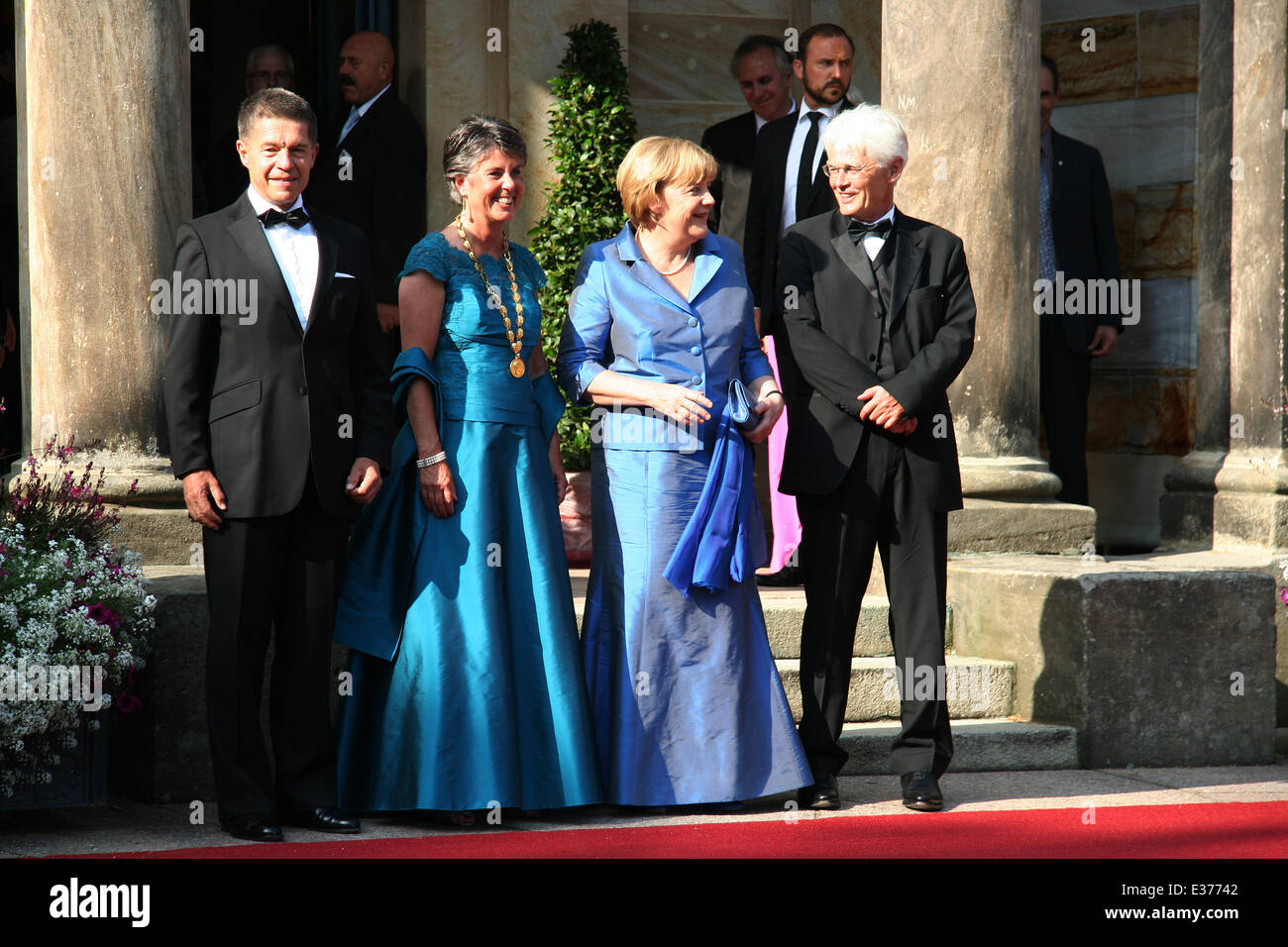 Guests attend the opening of the 2013 Bayreuth Festival Featuring ...