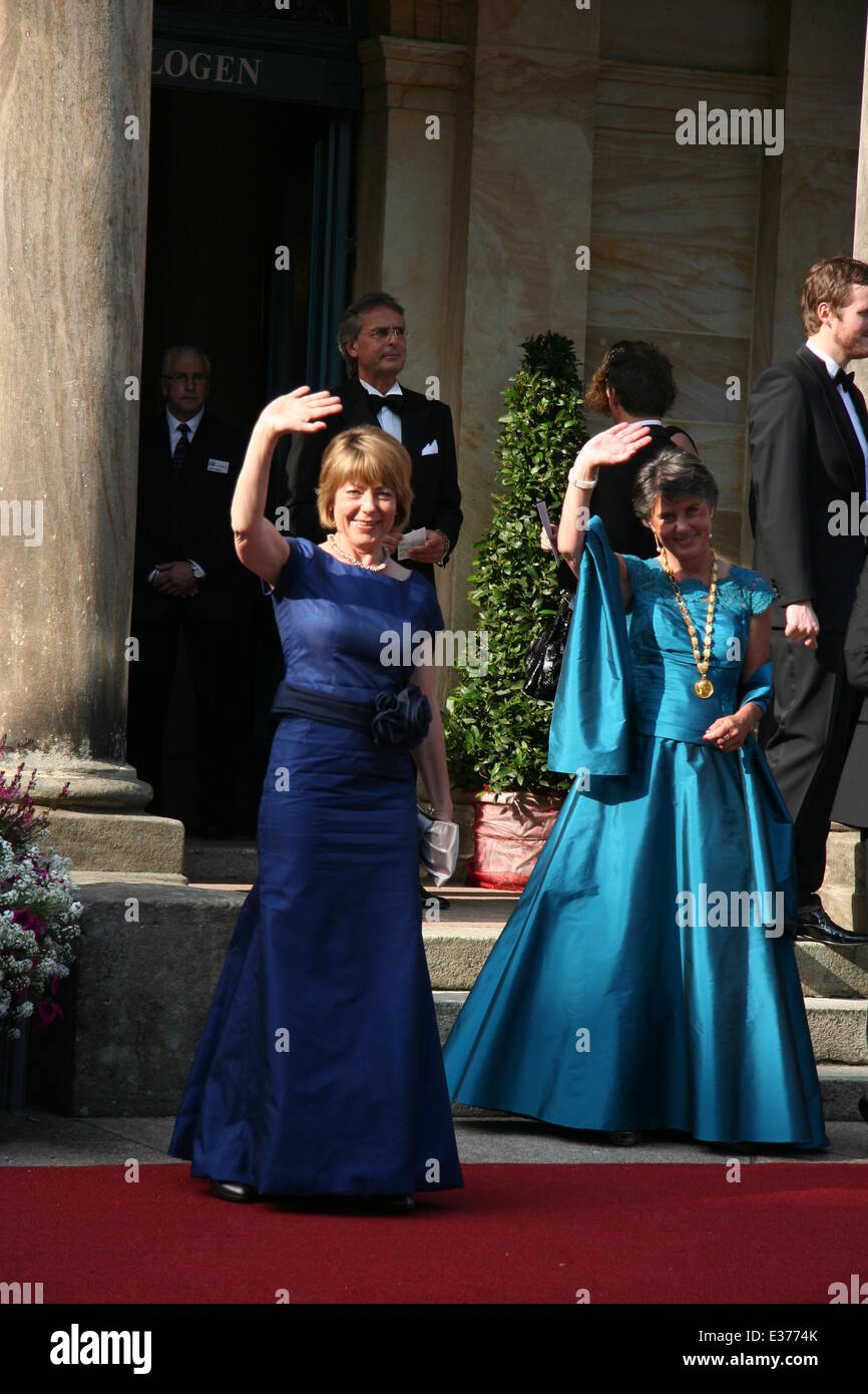Guests attend the opening of the 2013 Bayreuth Festival Featuring ...