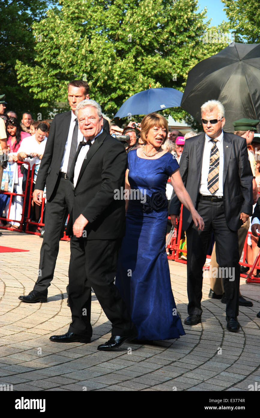 Guests attend the opening of the 2013 Bayreuth Festival Featuring ...