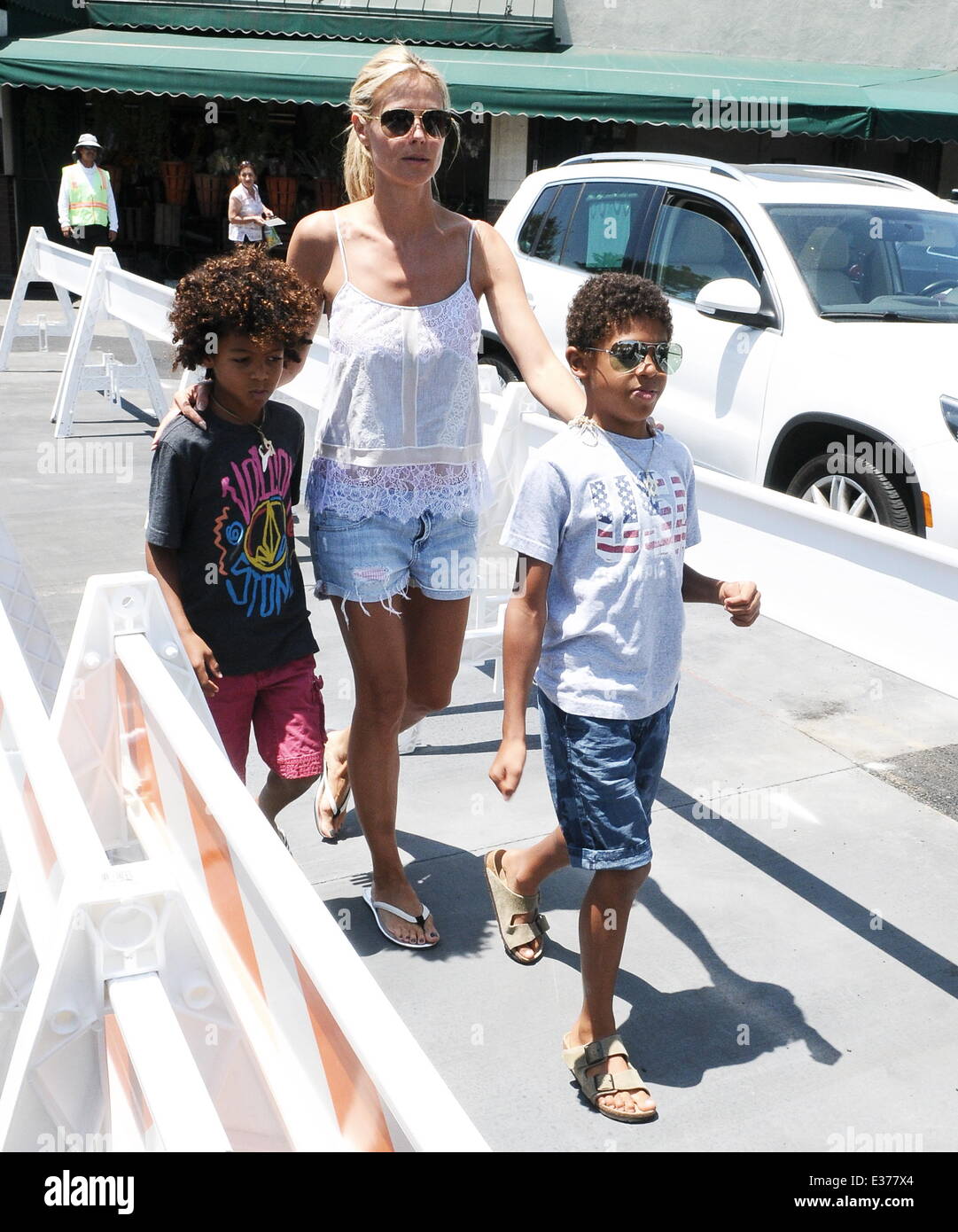 Heidi Klum, Martin Kristen, Johan Samuel, and Henry Samuel are spotted ...