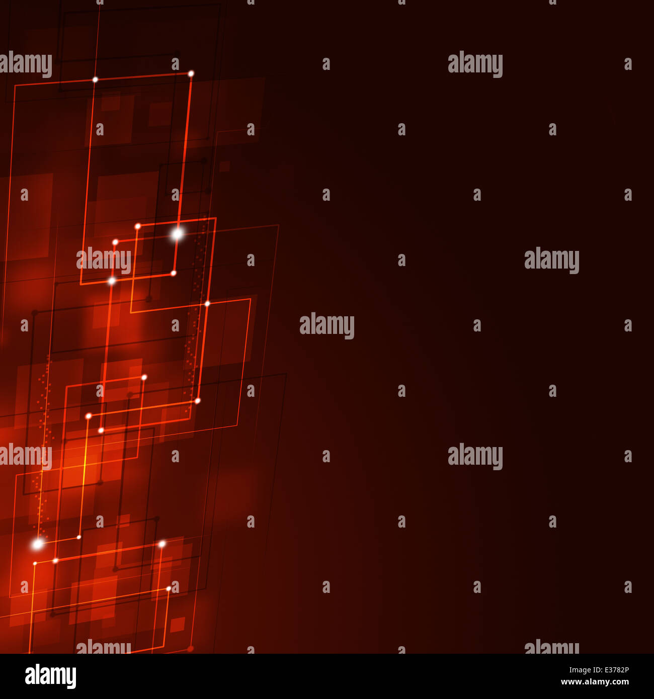 abstract technology square shapes business red background Stock Photo ...