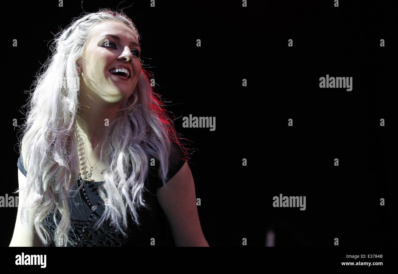 Little Mix performing at Newmarket racecourse Featuring: Liitle Mix ...