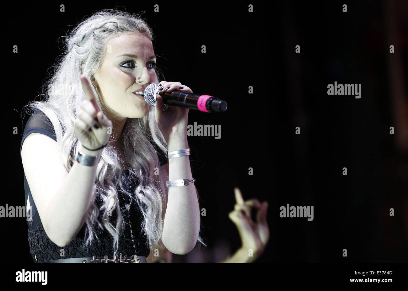 Little Mix performing at Newmarket racecourse Featuring: Liitle Mix ...