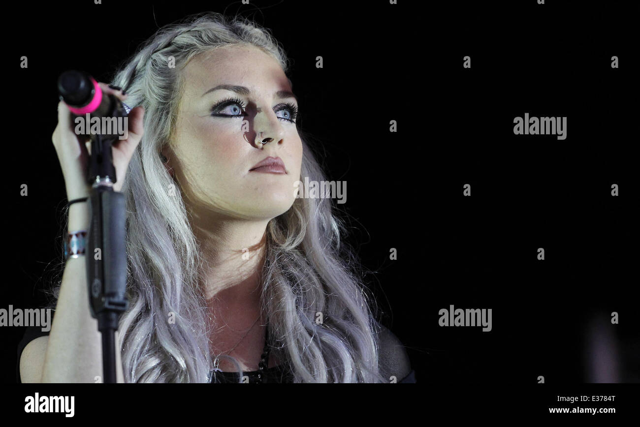 Little Mix performing at Newmarket racecourse Featuring: Liitle Mix ...