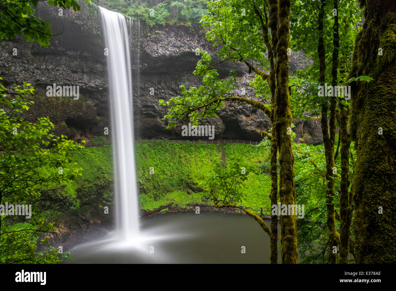 waterfall at silver fall state park Stock Photo - Alamy