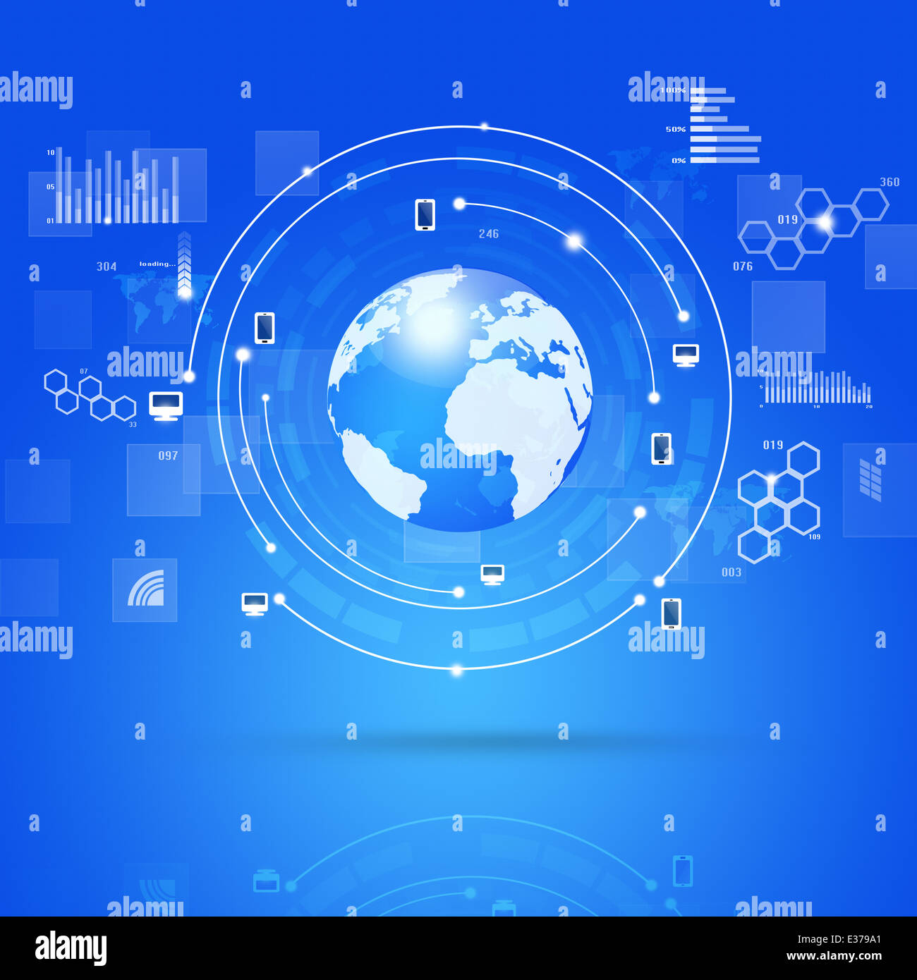 abstract technology business connections concept Background Stock Photo ...