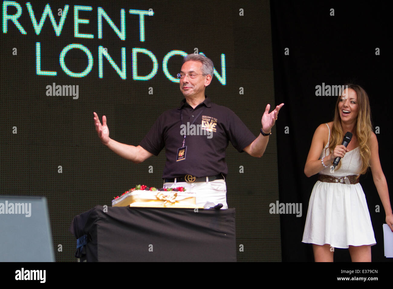 London, UK. 22nd June, 2014. Councillor Robert Davis with Lisa Vickery ...