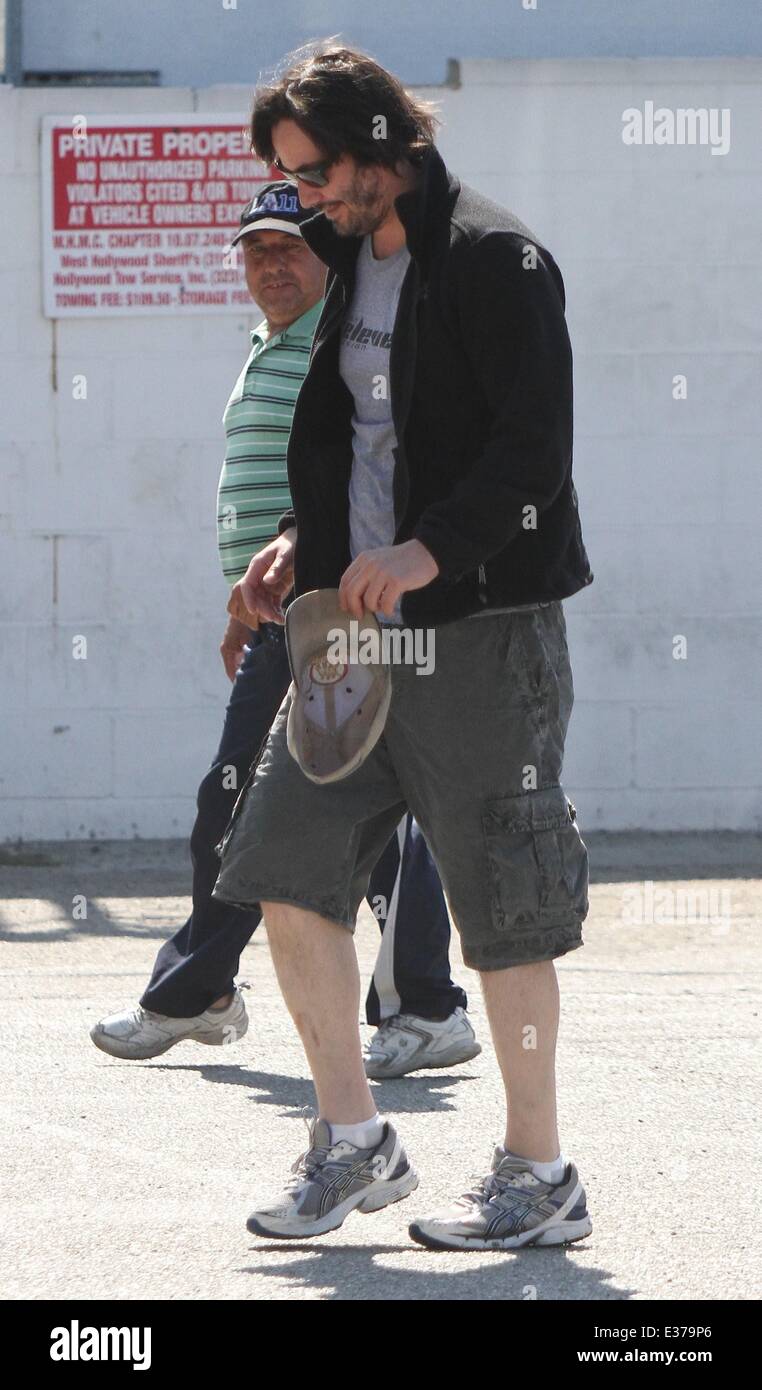 Keanu Reeves dressed casually as he goes to a gym in West Hollywood ...