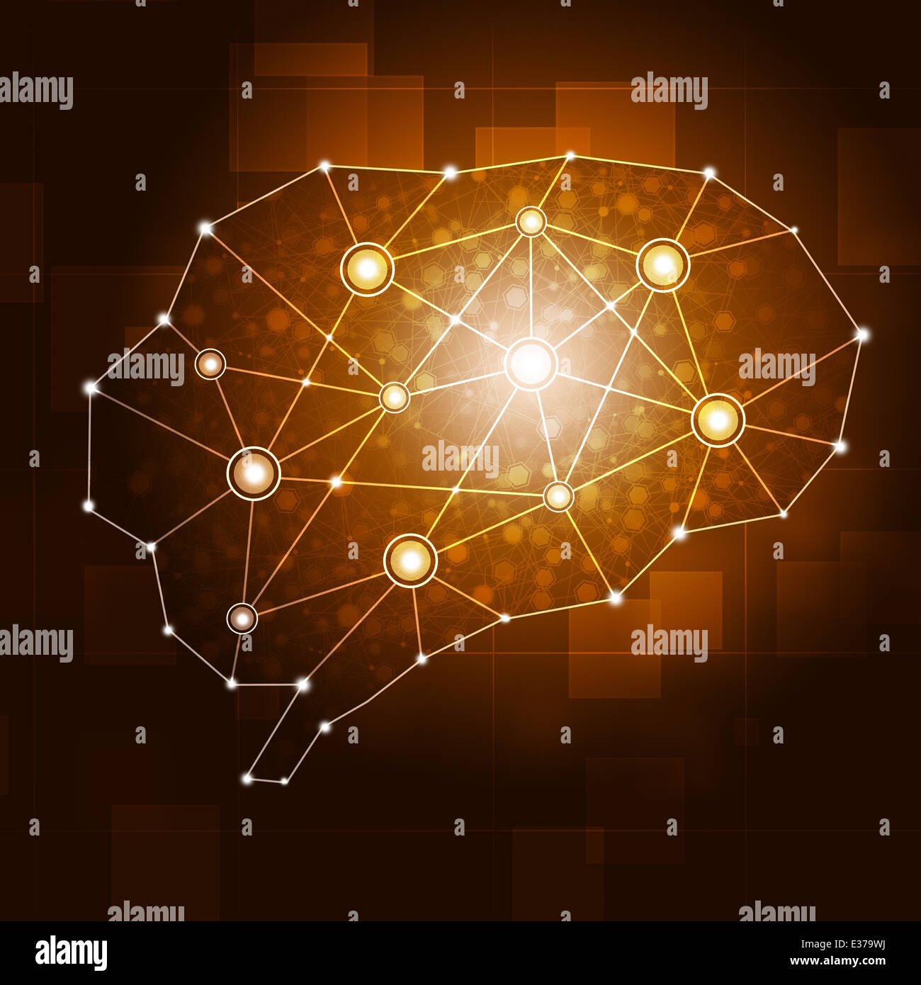 abstract technology brain connection business dark background Stock ...