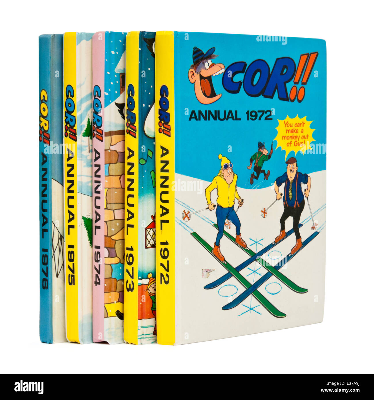 Collection of "Cor!!" comic annuals (1972-1976). This comic originated ...