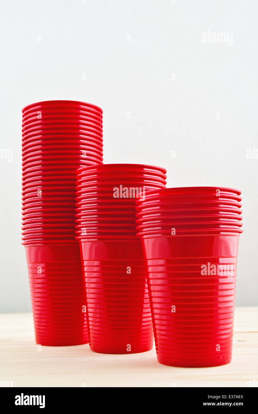 Stack Plastic Red Cup Party