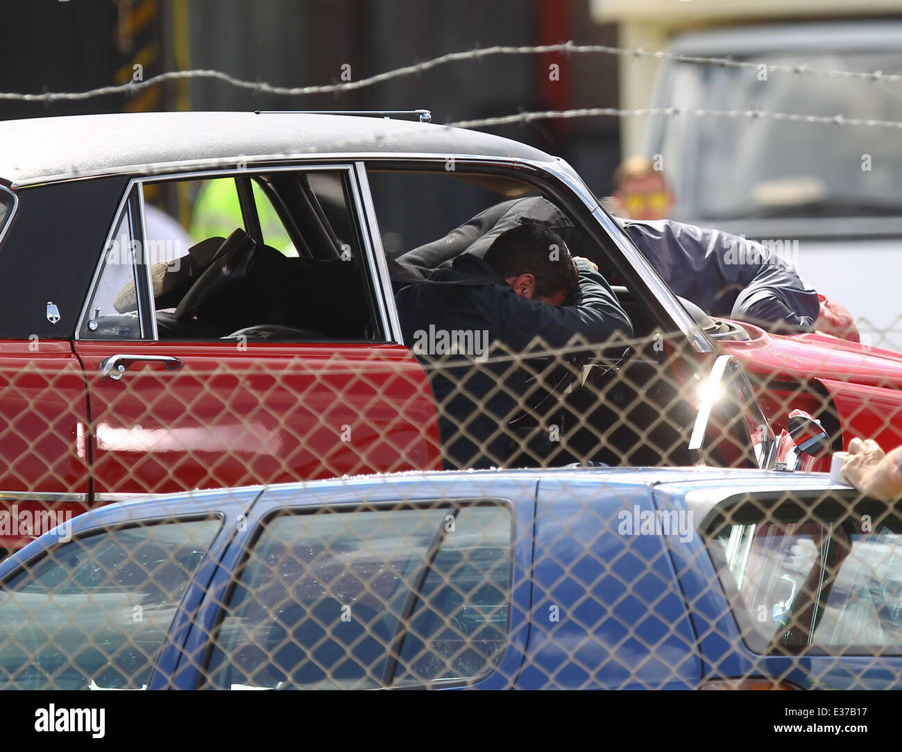 Steve McFadden (Phil Mitchell)and Daniel Coonan (Carl White) film a ...