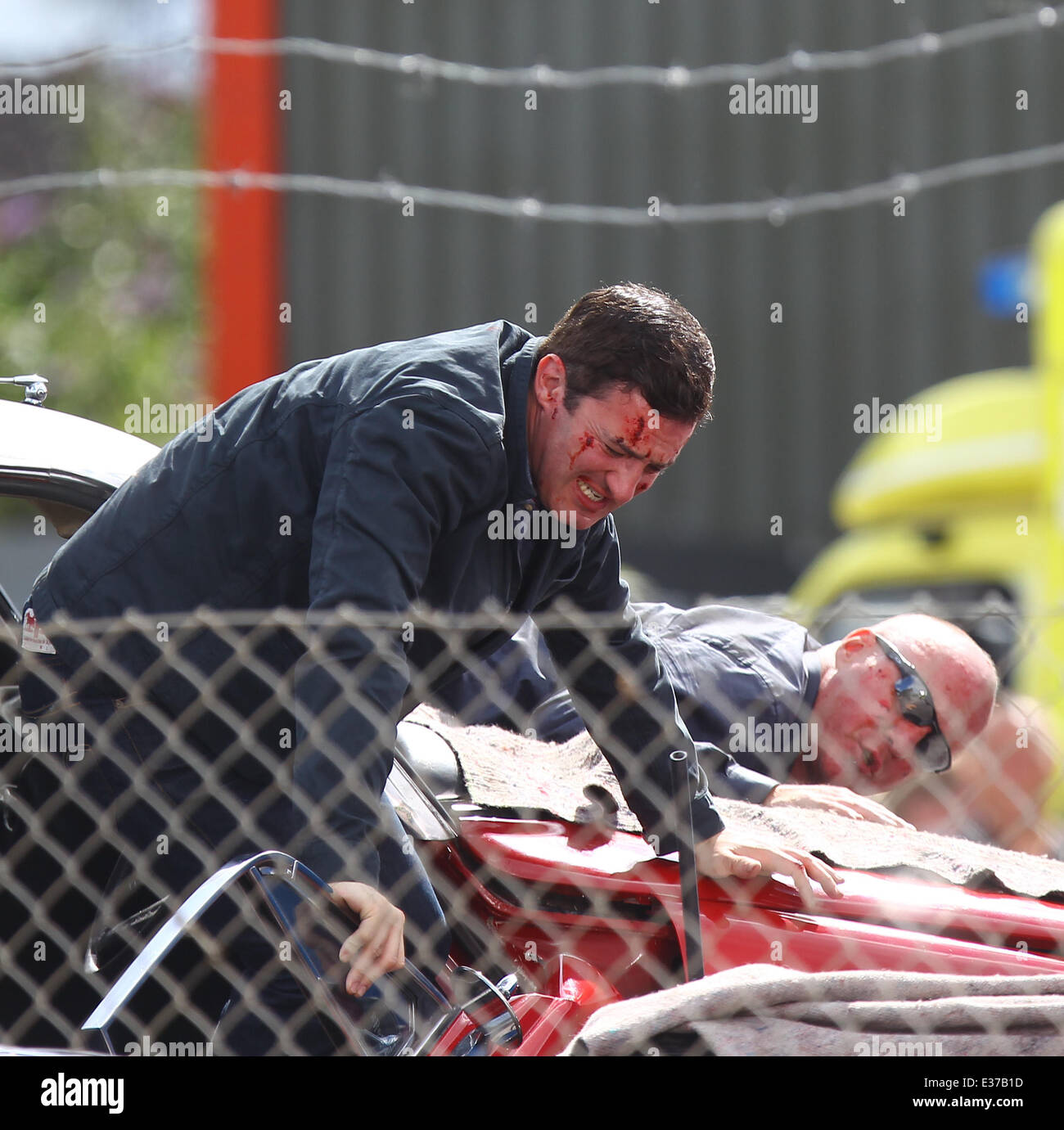 Steve McFadden (Phil Mitchell)and Daniel Coonan (Carl White) film a ...