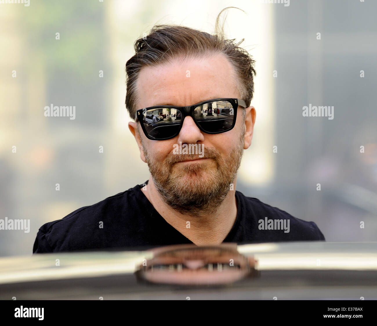Celebrities at the BBC Radio 2 studios Featuring: Ricky Gervais Where ...