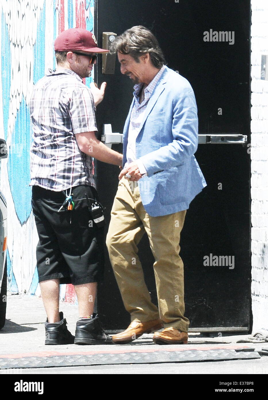 Al Pacino is spotted shaking hands with a fan while on the set of ...