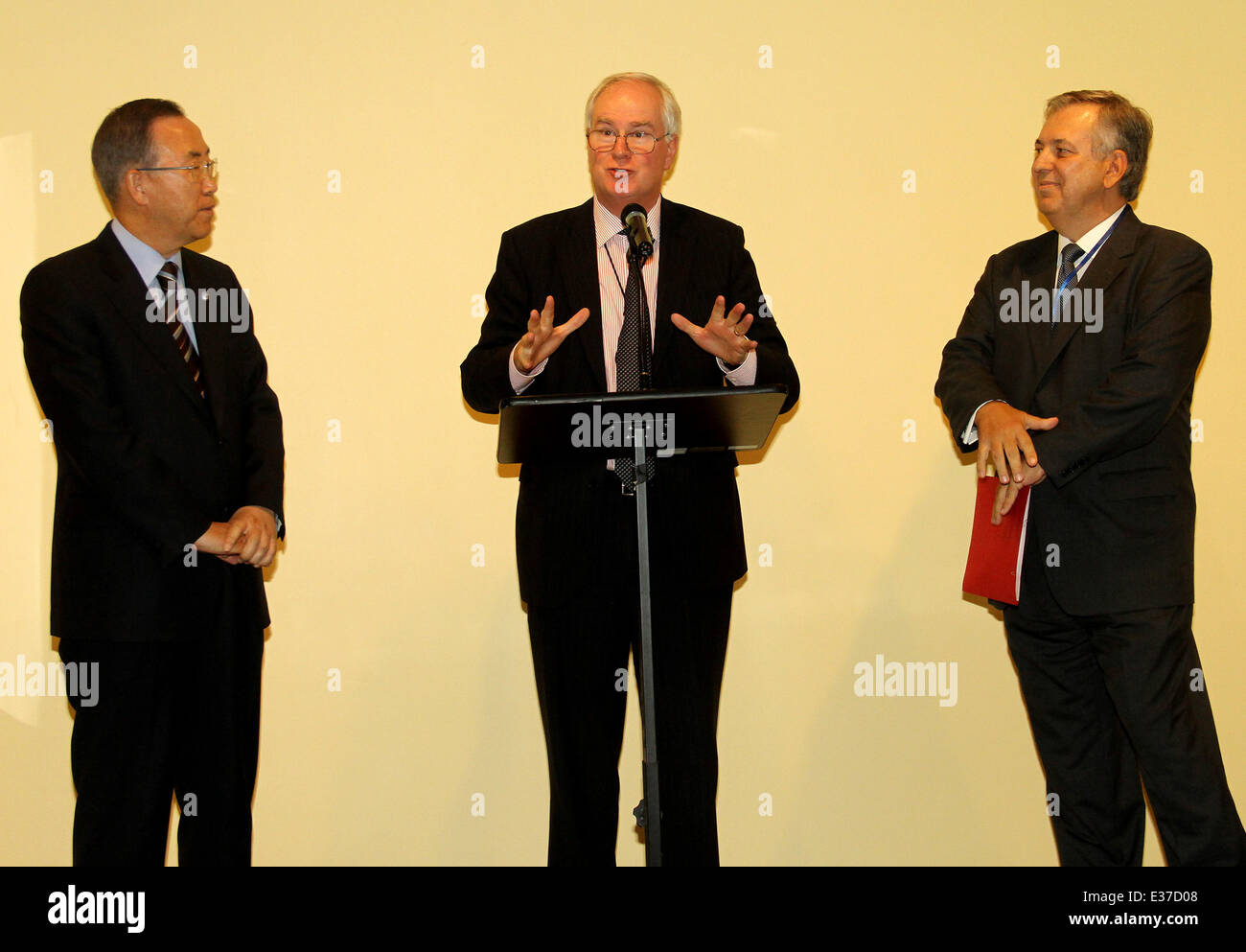 Handing over of symbolic Baton between H.E. Sir Mark Lyall Grant ...