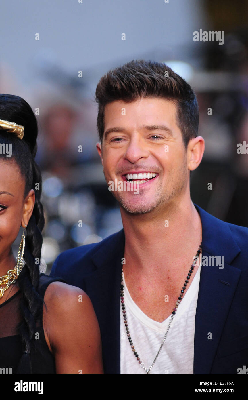 Robin Thicke performs during the NBC Toyota Concert Series on the ...