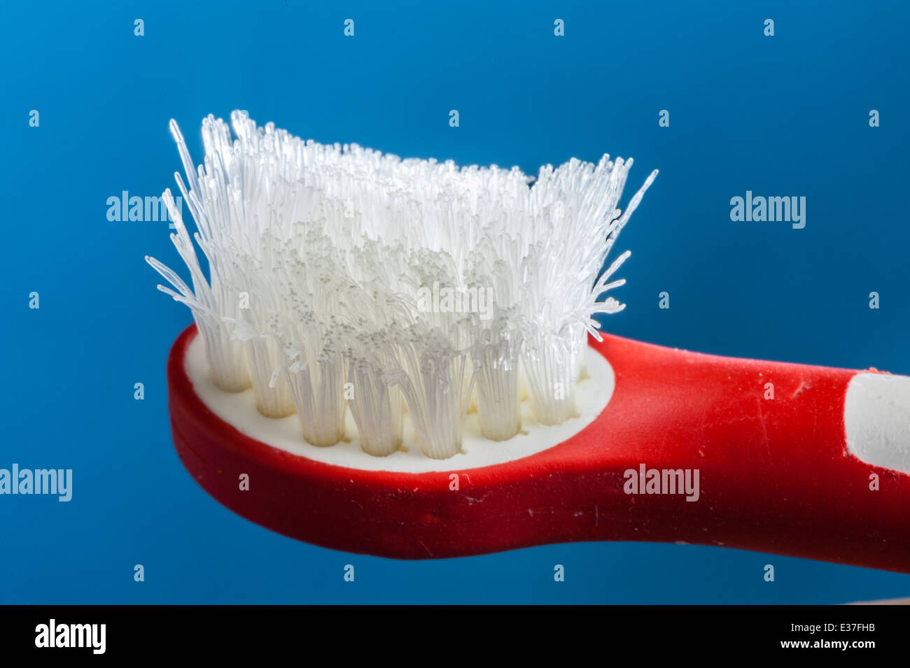 Old, frayed children's toothbrush that needs to be replaced. Dentists ...