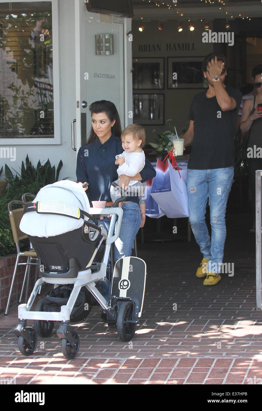 Scott Disick is seen joining Kourtney Kardashian and their daughter ...