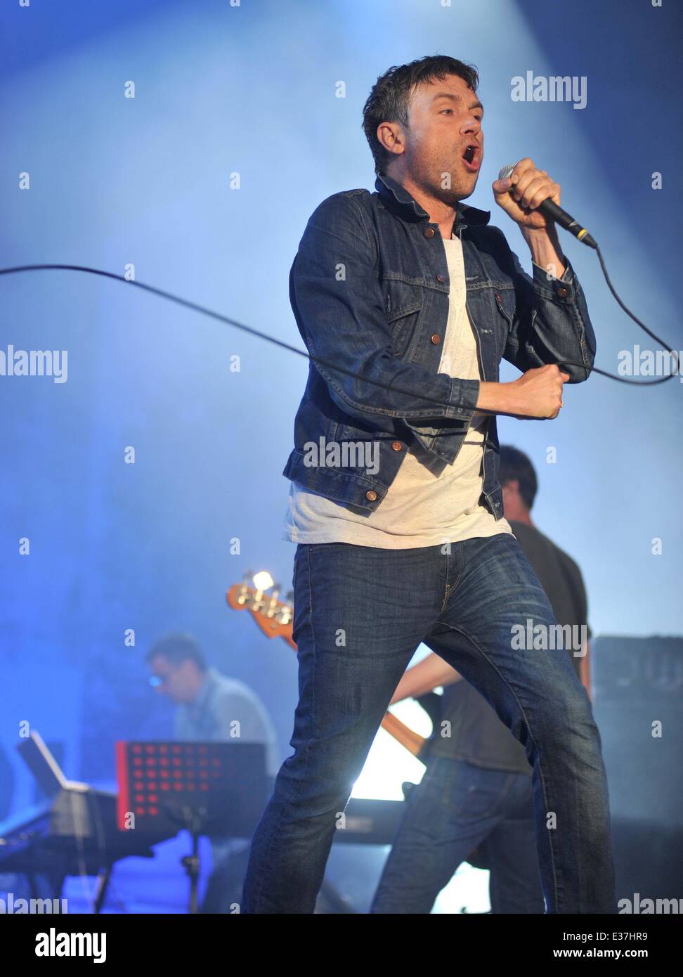 Blur performing live at the Royal Hospital Featuring: Damon Albarn,Blur ...
