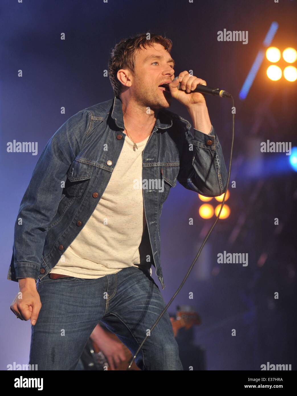 Blur performing live at the Royal Hospital Featuring: Damon Albarn,Blur ...