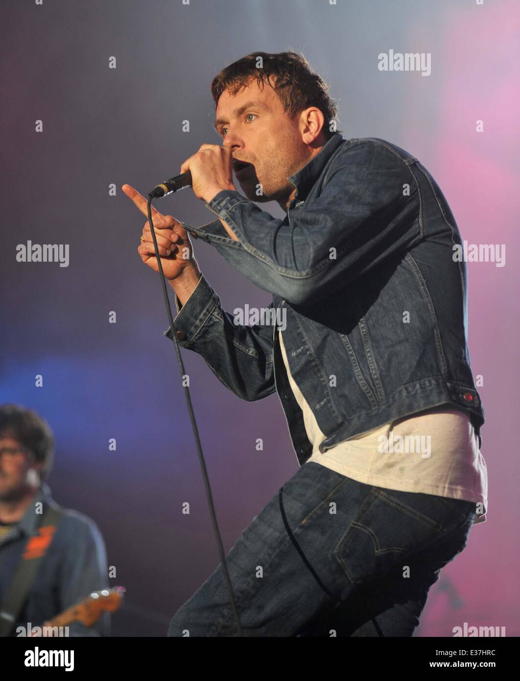 Blur performing live at the Royal Hospital Featuring: Damon Albarn,Blur ...